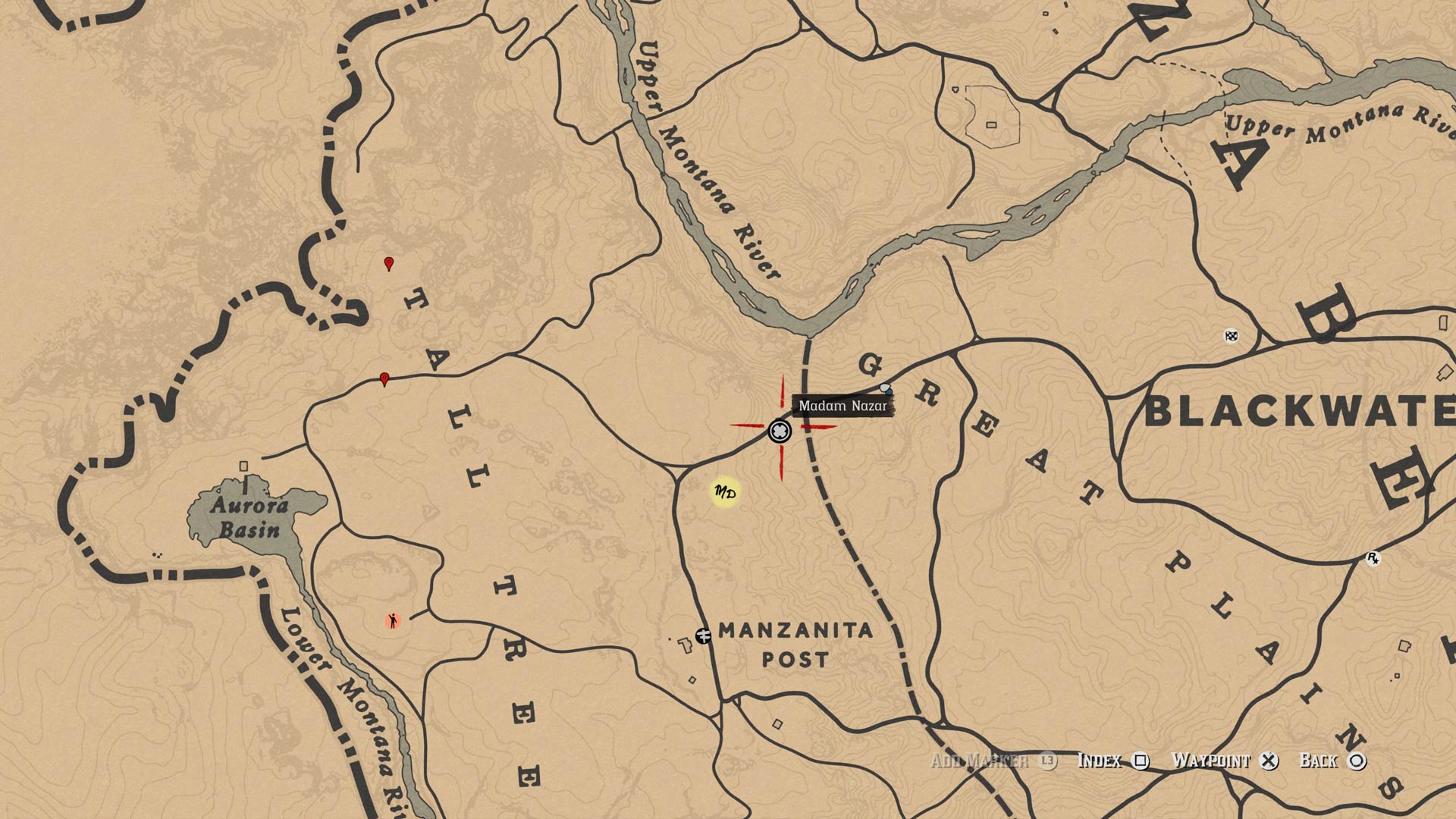 Why is madam nazar not on the map